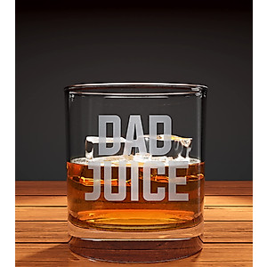 DAD JUICE Custom Personalized Whiskey Glass - Funny Gift for Dad Uncle Grandpa From Father's Day Gift