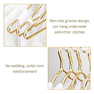 Creation Core Pack of 10 Stylish Aluminum Metal Coat Suit Clothes Hangers(Golden)