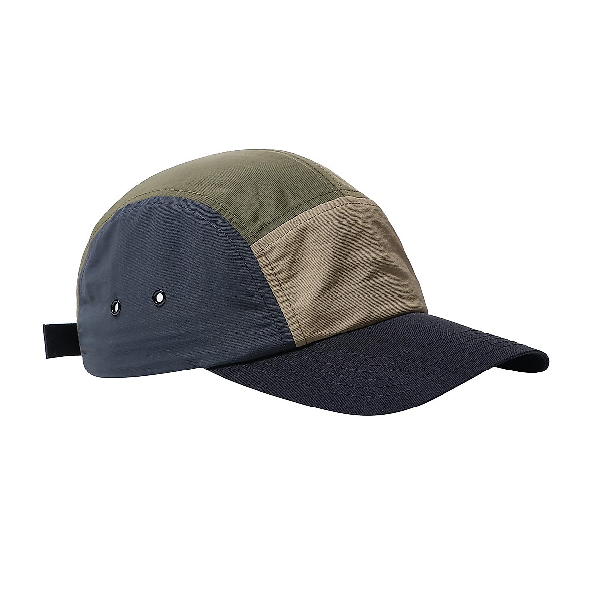 CLAPE Unstructured 5 Panel Hat Lightweight UPF50+ Sun Hats Quick Dry Outdoor Sports Running Cap (BO32-ArmyGreen)