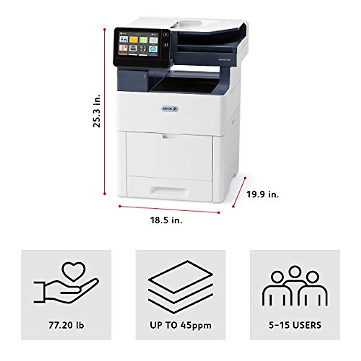 Xerox VersaLink C505/S Color Multifunction Printer, Amazon Dash Replenishment Ready