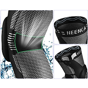 NEENCA Knee Brace for Knee Pain Relief, Compression Knee Sleeve with Patella Gel Pad & Side Stabilizers, Knee Support for Men Women, Meniscus Tear, Arthritis, Joint Pain, ACL, Runner, Workout- 18