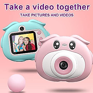KRONDO Digital Camera,Mini Kid Camera Christmas Birthday Gifts for Boys Age 3-9, HD Digital Video Cameras for Toddler, Portable Toy for 3 4 5 6 7 8 Year Old Boy 32GB SD Card