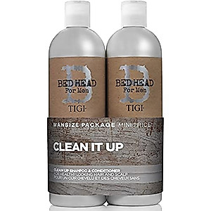 Tigi Bed Head B for Men Clean Up Kit By for Men - 2 Pc Kit 25.36 Oz Shampoo, 25.36 Oz Conditioner, 2count