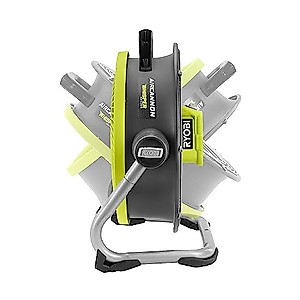 RYOBI ONE+ 18V Cordless Hybrid WHISPER SERIES 14 in. Air Cannon Fan (Tool Only), PCL813B, GREEN