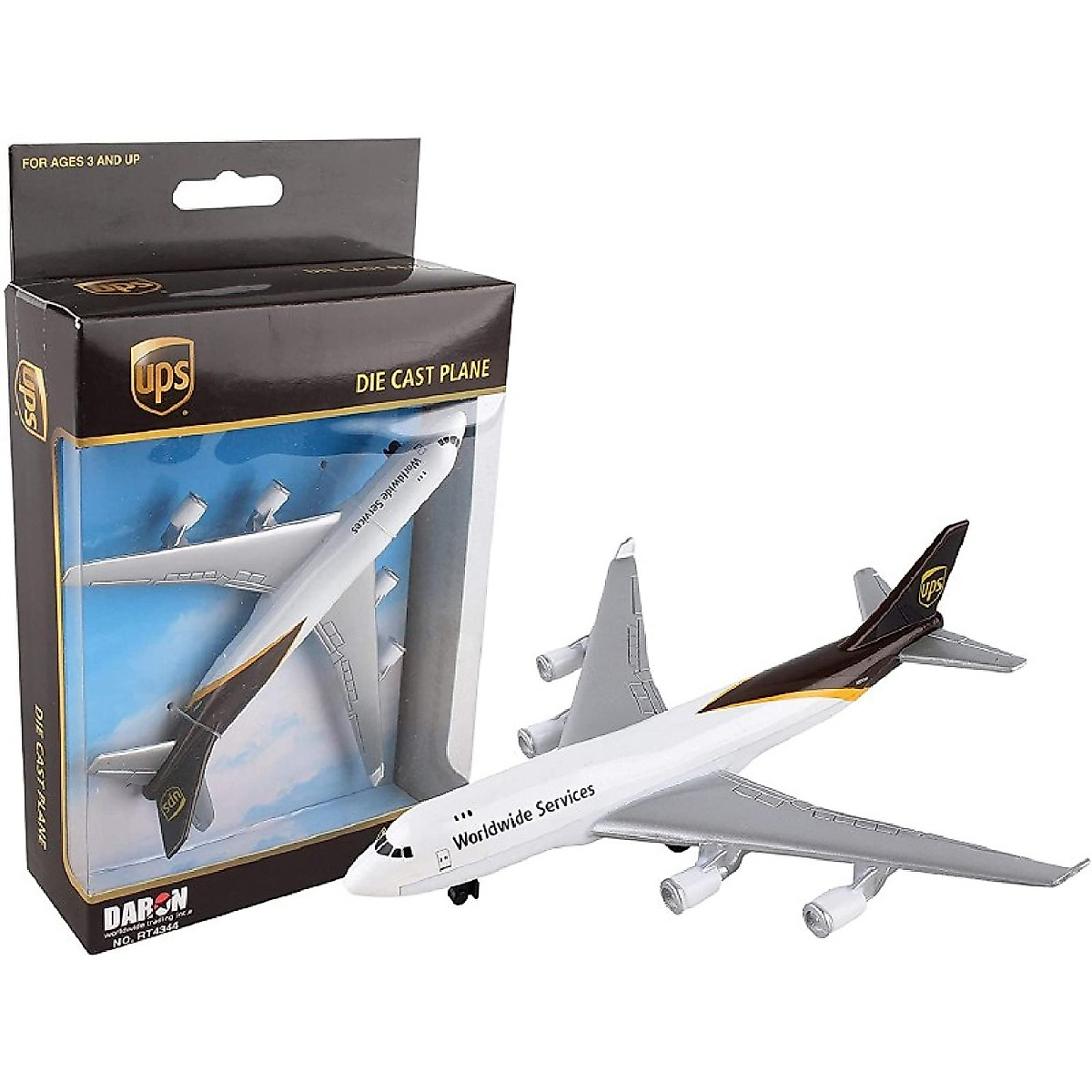 Matty's Toy Stop Daron UPS (United Parcel Service) Package Truck & Plane Deluxe Gift Set Bundle with Exclusive Storage Bag - 2 Pack