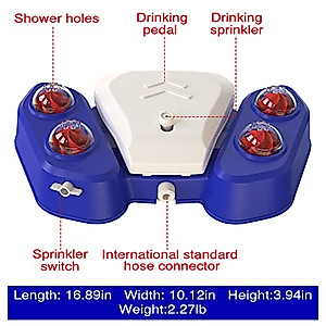 Chew it Dog Sprinkler Toy Paw Activated Puppy Water Fountain Dogs Drinking Step on Pet Watering Dispenser for Medium/Large Dogs Toys Outdoor Yard Birthday Gift G