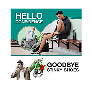 Fresh Nest Shoe Deodorizer (2-Pack) - Odor Eliminator, Freshener for Sneakers, Gym Bags, and Lockers