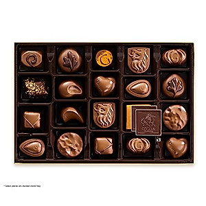 Godiva Chocolatier Milk Chocolate Valentine’s Gift Box with Red Ribbon – 22 Piece Assorted Milk Chocolate with Gourmet Fillings -Gift for Chocolate Lovers