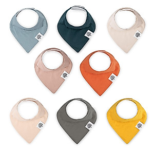 Parker Baby Bandana Drool Bibs – 8 Pack Baby Bibs for Boys, Girls, Unisex -"The Dune Set"