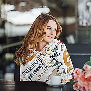 Hcoviv 60th Birthday Gifts Women Blanket 50*60, Happy 60th Birthday Gift Ideas, 60th Birthday Decorations, Gifts for Women Turning 60, Gifts for 60-Year-Old, Best Birthday Present 1963 Throw Blanket