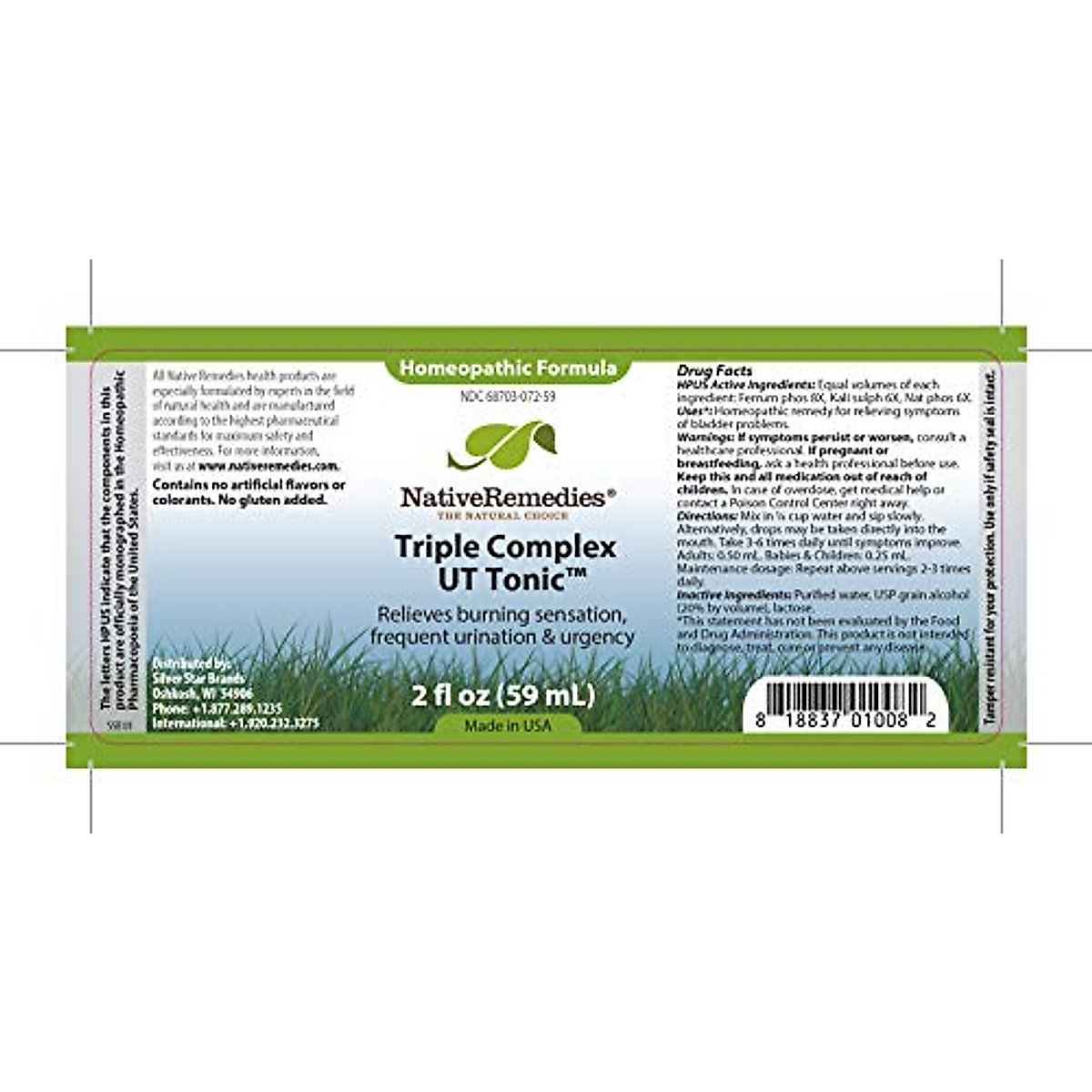 Native Remedies Immunity Plus, UTI-Clear and Triple Complex UT-Tonic 2 fl oz (each)