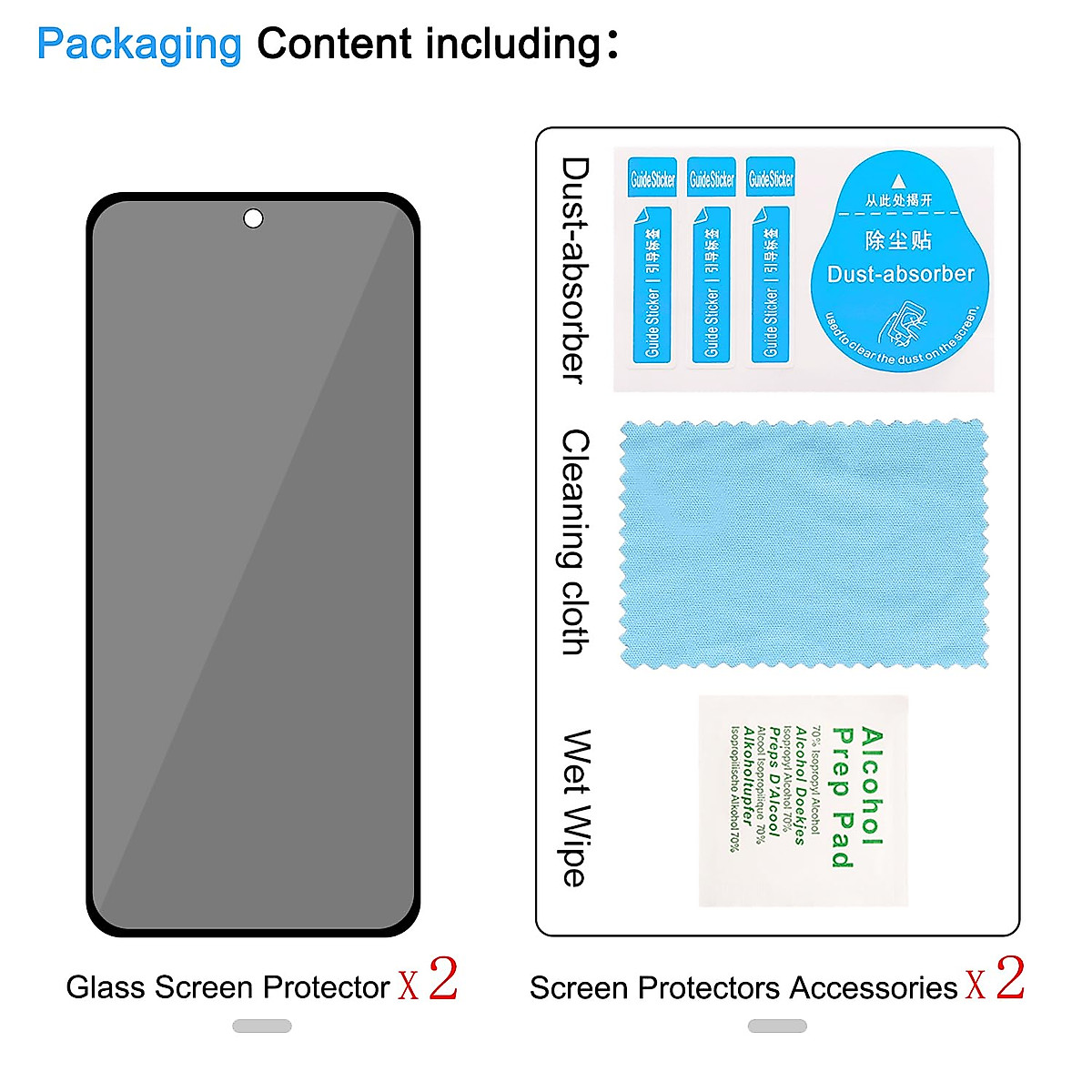 Lokyoo 2 Pack Privacy Screen Protector for Oneplus Nord N30 5G [Anti-Spy Tempered Glass], Ultra HD, Anti-Scratch, Bubble-Free, Easy Install 9H Protective Glass for Nord N30