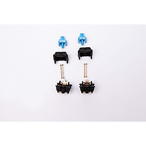 HK Gaming MS-1 Mechanical Key Switches for Mechanical Gaming Keyboards | PCB Mounted | Pre Lubed | 62cN ; Linear (Pro Sky Blue, 65 Pcs)