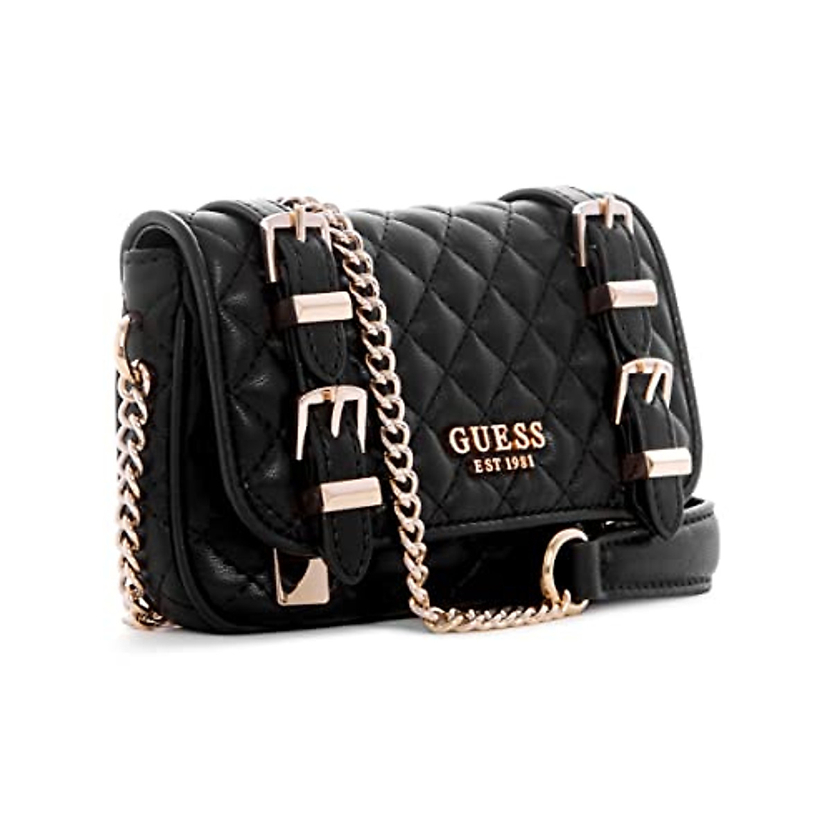 GUESS Adam Mini Crossbody Flap, Black