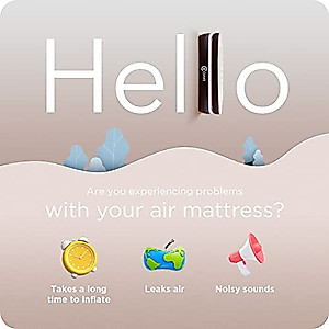 Ciays Air Mattress with Built-in Pump, 16" Elevated Blow Up Mattress with Carrying Bag for Home and Camping, Flocked Top Inflatable Air Bed for Guests, Family, Twin, Brown