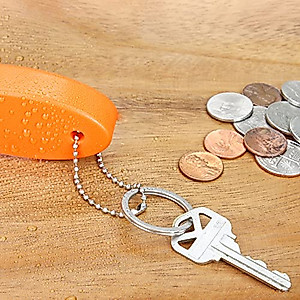 Cornucopia Orange Foam Floating Key Chain Key Floats (2 pack); Great Keychain for Boating,Fishing, Sailing and Outdoor Sports