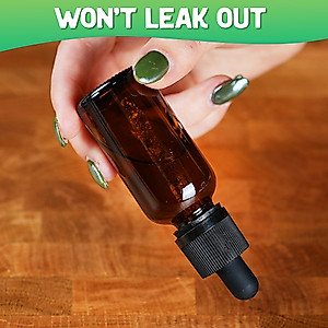 XPRS Nutra Empty 1 Ounce Glass Tincture Bottles With Dropper - 30 mL Glass Bottle With Dropper - Premium Small Bottles for Liquids Ideal as Droppers for Oils (Amber, 24 Count (Pack of 1))