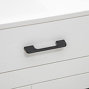 PawHut Dog Crate Furniture with Soft Water-Resistant Cushion, Dog Kennel End Table with Drawer, Puppy Crate for Small Dogs Indoor with 2 Doors, White