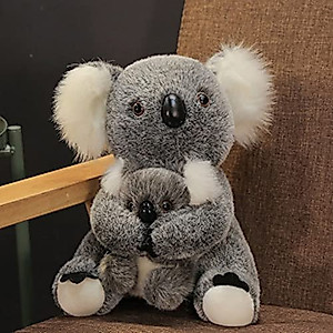 Mum and Baby Koala Bear Plush Stuffed Animal Simulation Koala Doll Toy Gift 11 Inch
