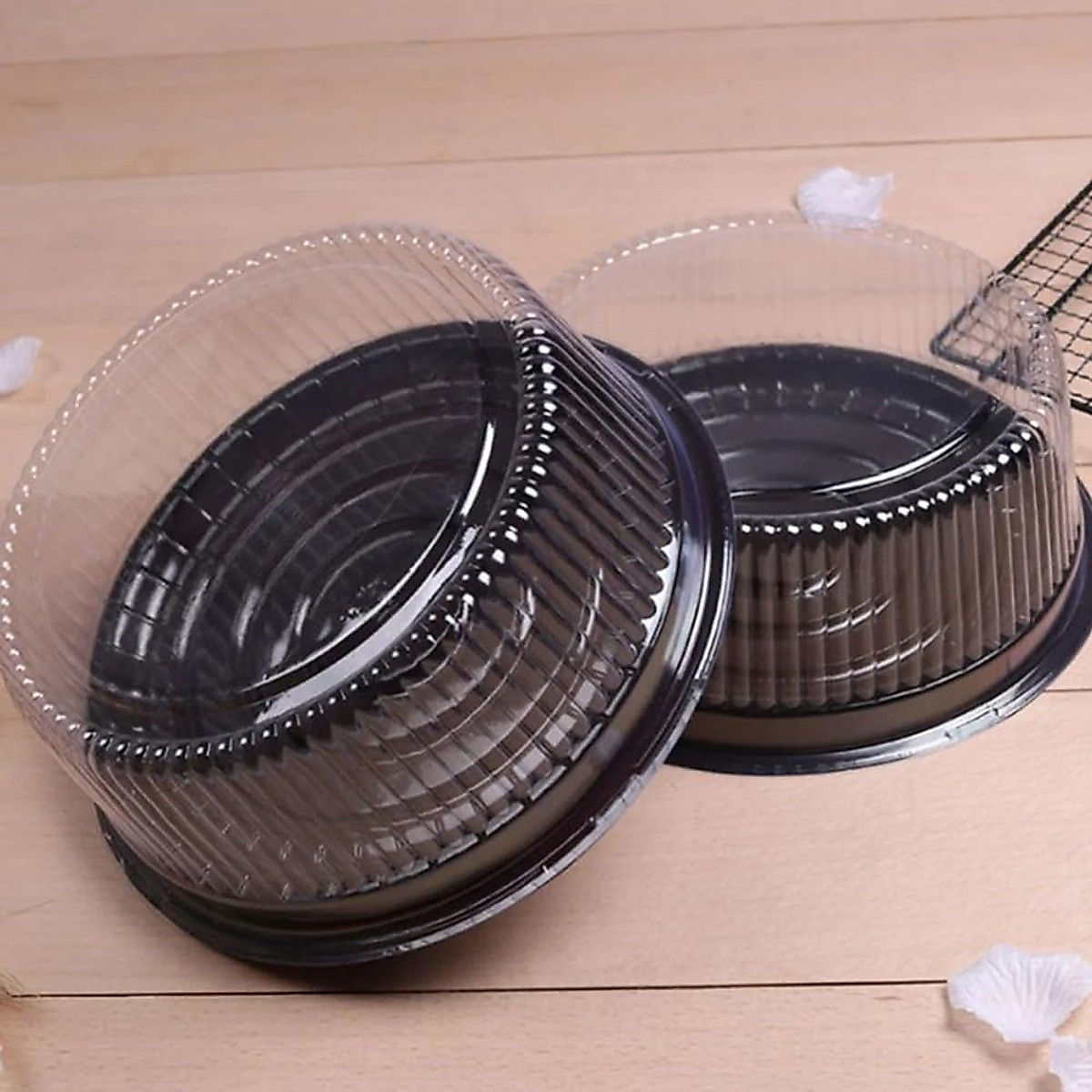 10 Pack 6-Inch Reusable Transparent Round Plastic Cake Boxes – Ideal for Cookies, Cheesecake, Bakery Packaging, and Mousse