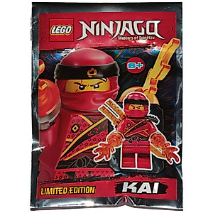 Booster Bricks Lego Ninjago Rare Limited Edition Kai Minifigure - New Sealed Foil Pack Minifig Ninja red