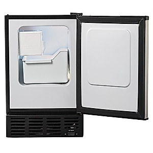 SPT IM-150USAA Stainless Steel Undercounter Ice Maker with Freezer, No Drain Required