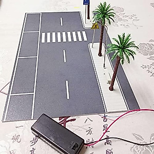 Diorama 1/64 Car Garage Model LED Lighting Car Parking Lot City Road Display Scene Model Toy