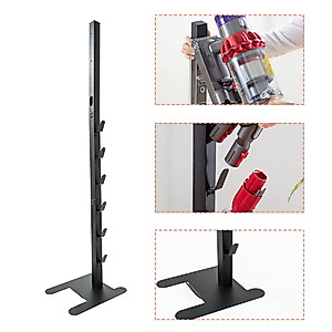 IZSOHHOME Vacuum Stand for Dyson,Storage Stand Docking Station Holder,Compatible with Dyson V15 V11 V10 V8 V7 V6 Cordless Vacuum Cleaners Accessories,Stable Metal Bracket Organizer Rack(Update Black)