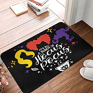 Bath Mat for Bathroom Sanderson Sisters Halloween Hocus Pocus Rugs Shower Mats Memory Foam Rug Non Slip Floor Small Carpet Soft Light Absorbent Washable for Home Hotel Decor 15.7 X 23.6 inch