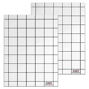 CZYY Acrylic Game Mat 1" Square Grid Overlay Set of 2, 6"x8" Battle Map Board Clear & Durable - Great for Dungeons and Dragons, Pathfinder and Other Tabletop RPG