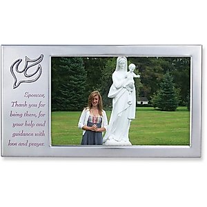 Cathedral Art Silver Abbey & CA Sponsor Gift Satin Finish Picture Frame, 8x5
