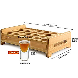 Shot Glass Set 0.5oz/15ml 24pcs Clear Shot Glass Holder Set Mini Shot Glass Perfect for Party, Bar, Club, Cocktail (24pcs)