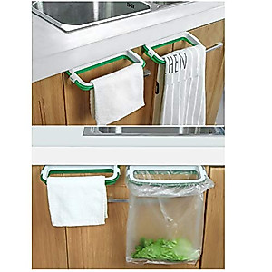 VinBee 5 PCS Portable Trash Bag Holder Hanging Trash Garbage Bag Holder Hanging Kitchen Cupboard Door Back Style Stand Trash Garbage Bags Storage Rack for Kitchen Cupboard