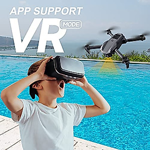 4DRC V22 Foldable Drones with 1080P HD Camera for Adults, RC Quadcopter for Kids,WiFi FPV Live Video, Altitude Hold, Headless Mode, One Key Take Off,Waypoints,3 Batteries,Girls/Boys Gifts,Black