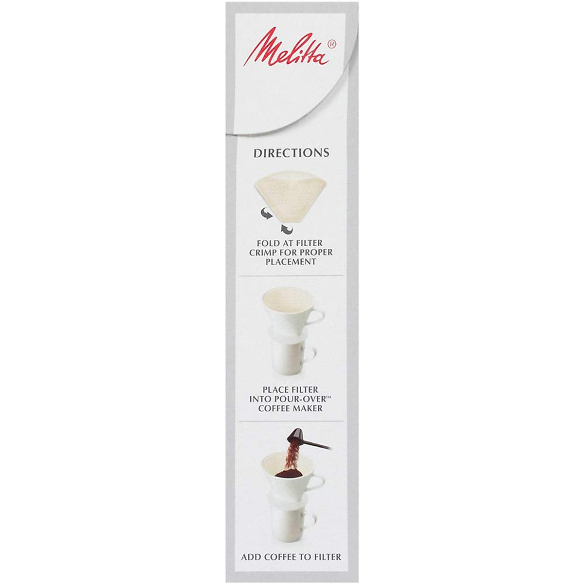 Melitta 4 Pour Over Cone Coffee Filters, Beige, 80 Total Filters Count - Packaging May Vary