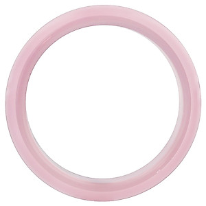 Pink Agate Gemstone 6mm Unisex Band Ring Size 7.5