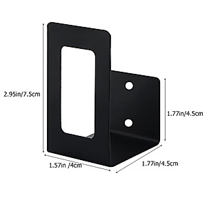 Hemoton 3 Pairs Pot Lid Rack Wall Mounted Stainless Steel Pan Lid Organizer Holder Self Adhesive Pot Lid Holders Kitchen Cooking Utensil Tool Black