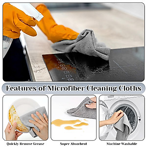 LifeisLuck 45 Pack Microfiber Cleaning Cloth Roll, 10" x 10" Tear Away Reusable Towels Washable Rags Super Absorbent Microfiber Towels for Car Drying Dishes Kitchen Cleaning