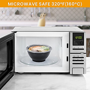 Kitch’nMore 36oz Extra-Thick Meal Prep Bowls with Lids, Plastic Containers with Clear Covers for Noodles, Poke Bowl, Salad, Soup - Freezer, Microwave & Dishwasher-Safe (30Pack)