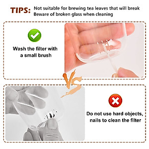 WHJY Glass Tea Cup with Infuser and Lid, 15 ounce Glass Tea Cups with Strainer, Loose Leaf Tea Cup Mug for One, Lead-free Borosilicate Glass Teacups, Heat Resistance, Microwave & Dishwasher Safe