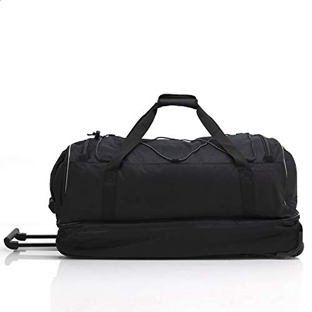 Travelers Club Adventure Rolling Travel Duffel Bag, Black, 22-Inch