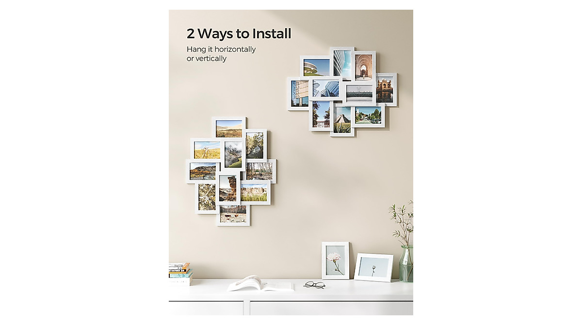 SONGMICS 10-Pack 4x6 Collage Picture Frames – Cloud White