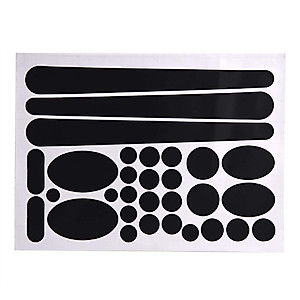 Alomejor Bicycle Decal Stickers Chainstay and Frame Protector Kit for Mountain Bike Road Bike Chain Protective Black(Black)