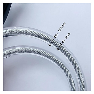 WCNMB Bicycle Lock 10mm 1.2m Bicycle Lock Wire Cycling Strong Steel Cable Lock Mountain Bike Road Bike Lock Rope Anti-Theft Security Safety Bicycle Accessory Convenient and Durable