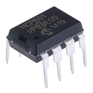Juried Engineering Microchip MCP601-I/P MCP601 Single Supply CMOS Operational Amplifier DIP-8 Breadboard-Friendly (Pack of 4)