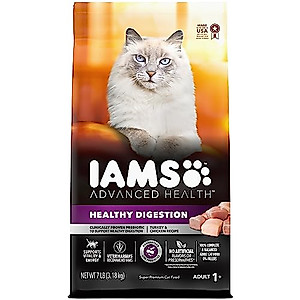 IAMS Advanced Health Healthy Digestion Turkey and Chicken Recipe Adult Dry Cat Food, 7 lb. Bag