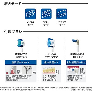 Panasonic EW-DL58-W Doltz Standard Model 3 Modes Bluetooth Electric Toothbrush White AC100-240V Shipped from Japan Released in 2022