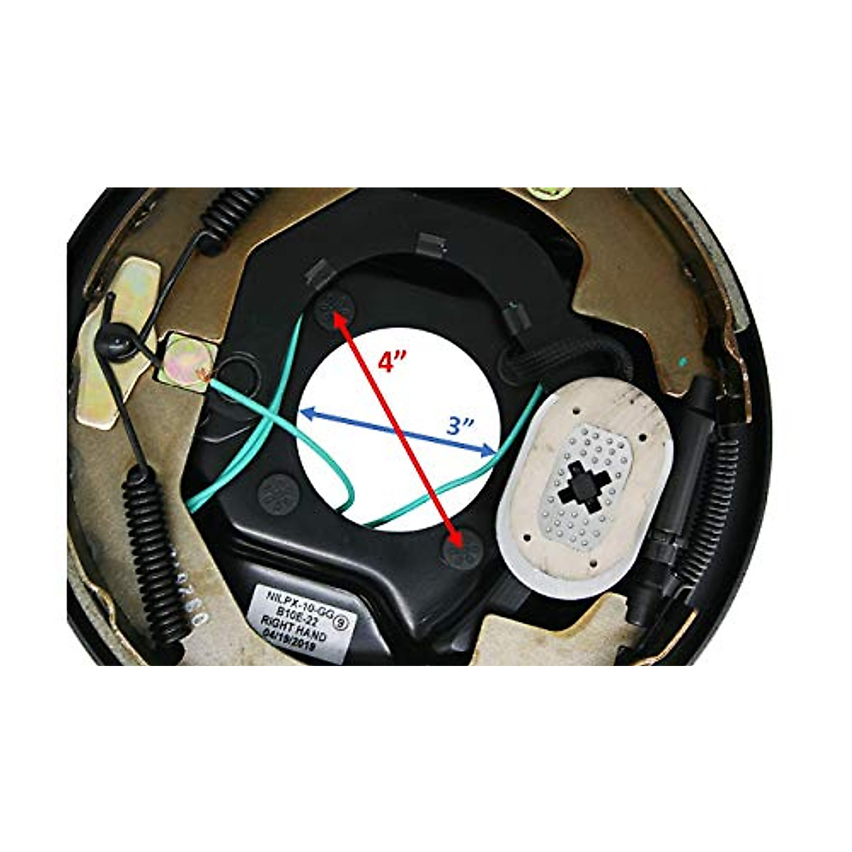 M-Parts Trailer Brakes - 1 Pair 10" X 2-1/4" Electric Trailer Brake Assembly for 3,500 lbs - Trailer Brake Kit, Electric Trailer Brakes, Trailer Brakes 3500lb axle, 1 Left (77-10-1) 1 Right (77-10-2)