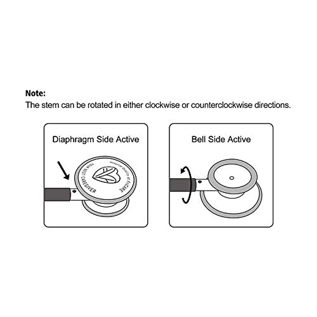 FriCARE Lightweight Dual Head Stethoscope for Medical Professionals Doctors, Aluminum Chestpiece and Headset (Black)