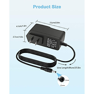 Aclorol Replacement Charger 12V 1A 0.6A 0.8A 0.5A Power Supply Universal AC Adapter 100V-240V AC to DC 12Volt Power Adapter w/10 Tips 12V 1000mA 800mA Power Cord for LED Strip Pixel Router CCTV Camera